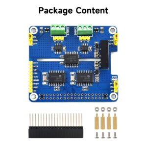 Waveshare Isolated CAN Expansion Board 2 Channel Compatible with Raspberry Pi 4B/3B+/3B etc. Series Boards