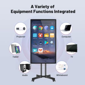 JYXOIHUB Smart Board, 49 Inch Digital Electronic Whiteboard and Smartboard for Classroom, Screen Mirroring for Live Streaming, Digital Signage Displays and Player for Advertising(Board Only)