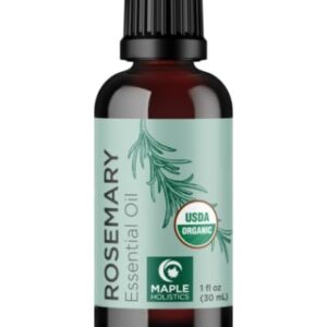 Certified Organic Rosemary Oil for Hair - Pure USDA Organic Rosemary Essential Oil for Hair Skin and Nails Plus Aromatherapy - Organic Hair Oil for Dry Scalp Treatment and Enhanced Volume and Shine