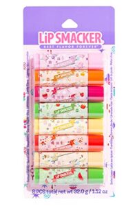 lip smacker holiday original & best - 8 moisturizing lip balms, fun assortment, hydrating & protecting - vegan