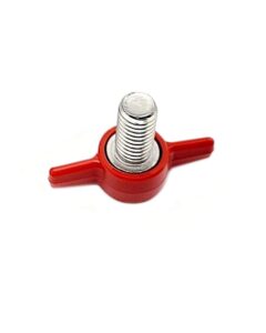 thumb screws with wing knob - 3/8" x 3/4" red thumbscrews thumb screw butterfly thumb screws with tee/wing butterfly thumb screws t-handle thumb screw (2)