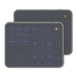 ltc wired/wireless bluetooth trackpad & numpad, portable built-in multi-touch gesture numeric touchpad mouse for windows, computer, notebook, pc, laptop, tablet