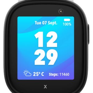 XPLORA X6 Play - Watch Phone for Children (4G) - Calls, Messages, Kids School Mode, SOS Function, GPS Location, Camera and Pedometer – (Subscription Required) (Black)