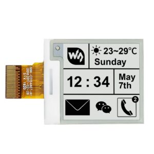 Waveshare 1.54inch e-Paper, 200x200 Resolution Raw Display Compatible with Raspberry/STM32(Without PCB)