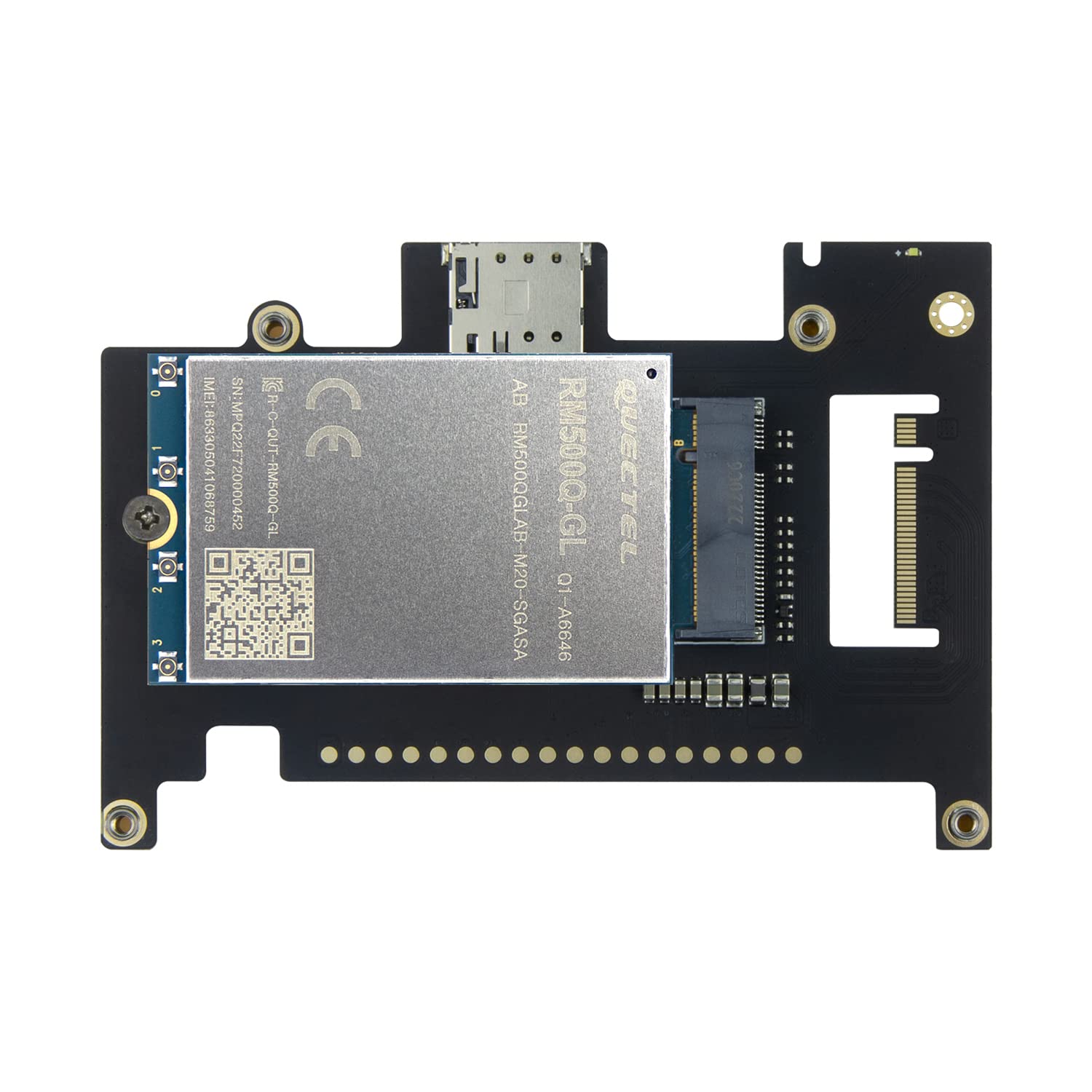 Khadas M2X WWAN Extension Board with M.2 Slot for Adding a 4G/5G LTE Module Support Nano-SIM Card Slot/18-Pin GPIO Header/4G/5G Active LED