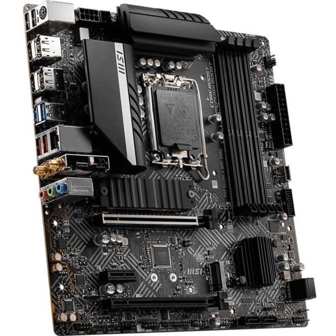 MSI PRO B660M-A WiFi ProSeries Motherboard (mATX, 12th Gen Intel Core, LGA 1700 Socket, DDR5, PCIe 4, 2.5G LAN, M.2 Slots, Wi-Fi 6)