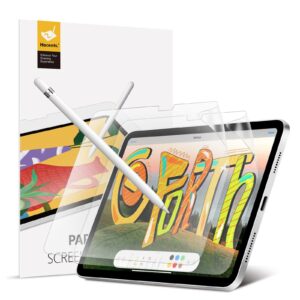 hocents. 2 pack paper screen protector compatible with ipad 10th generation (10.9 inch, 2022), matte pet filmfor drawing, anti-glare, compatible with apple pencil