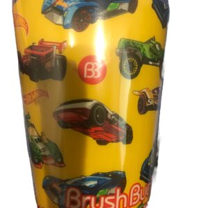 Kids Soft Bristles Toothbrush Set,Cap, Rinsing Cup Decorated with Race Cars, Easy to Grip, Kids Toothpaste (Bonus Included)