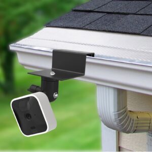 Shyueda Weatherproof Gutter Mount Compatible with Blink xt/xt2/Outdoor/Eufycam 2/E/2C/Pro/Arlo Pro/2/3/4/HD/Ultra/Ultra 2/Essential-Black(1Pack)