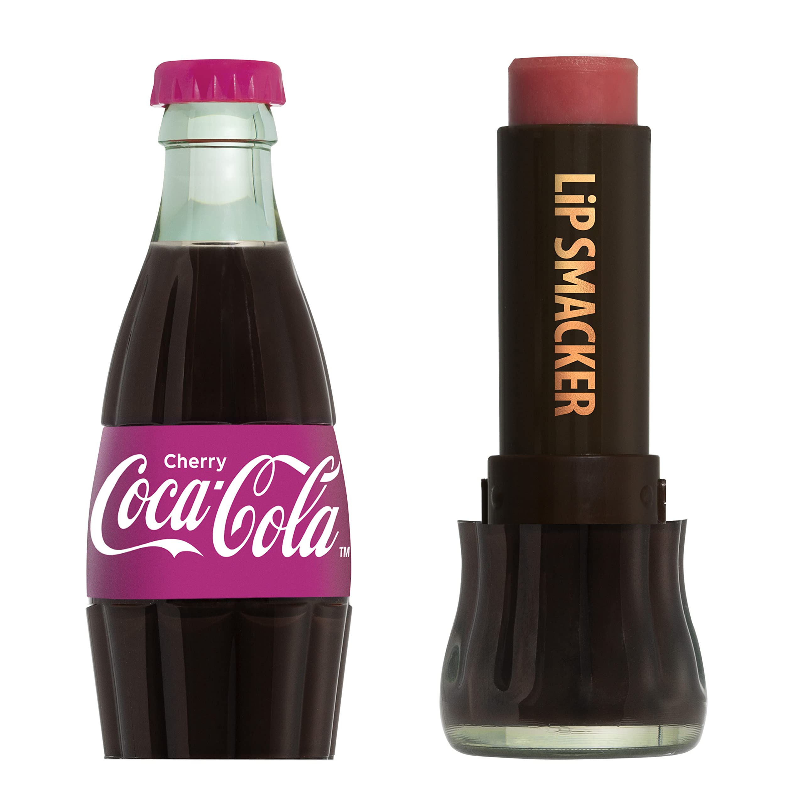 Lip Smacker Coca Cola Collection Lip Balm, Flavored Moisturizing, Smoothing Soft Shine, Hydrating & Protecting Fun Tasty Flavors, Cruelty-Free & Vegan - Holiday Classic Cherry Coke