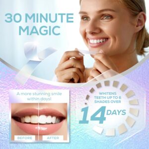 Venus Visage Teeth Whitening Strips 28 White Strips (14 Pack), Dental Kits, Teeth Whitening Strip Kit, Reduced Sensitivity White Strips Teeth Whitening, Whitening Strips Kit (Mint)