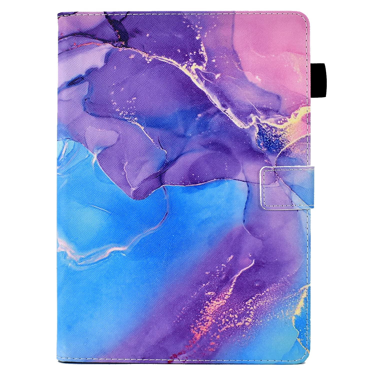 Funut Case for All-New Fire HD 10 Tablet (9th/7th/5th Generation, 2019/2017/2015 Release), Slim PU Leather Folio Stand Smart Cover with Auto Wake/Sleep for Kindle Fire HD 10.1 inch, Purple Marble