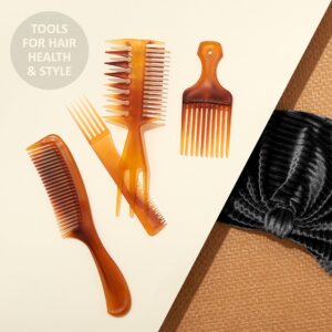 Expressions 12pc Styling Combs, Hair Comb Set for All Hair Types, Professional Barber Supplies, Durable Material, Gentle on Hair