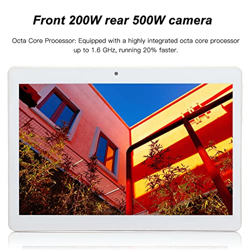 10in Tablet, PC Dual SIM Dual Standby Call Tablet for Android 11, Octa Core Processor, Built in 2GB 32GB Memory(Expandable to 128GB), HD Touch Screen, Front 200W Rear 500W Camera, Support WIFI(Gold)