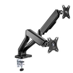 stellar mounts dual spring lcd monitor arms with usb and multimedia ports for: hp v223ve fhd monitor, 1080p va display,75hz refresh rate, 21.5-inch computer screen, (2021),black