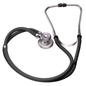 novamedic dual head sprague rappaport stethoscope, black, 30-inch first aid stethoscope for nurses, doctors, etms, nursing homes, cardiac diagnostic, cardiology and medical supplies kit