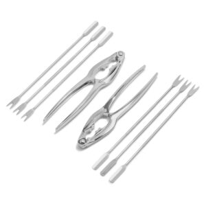 sur la table seafood kit, set of 8, silver