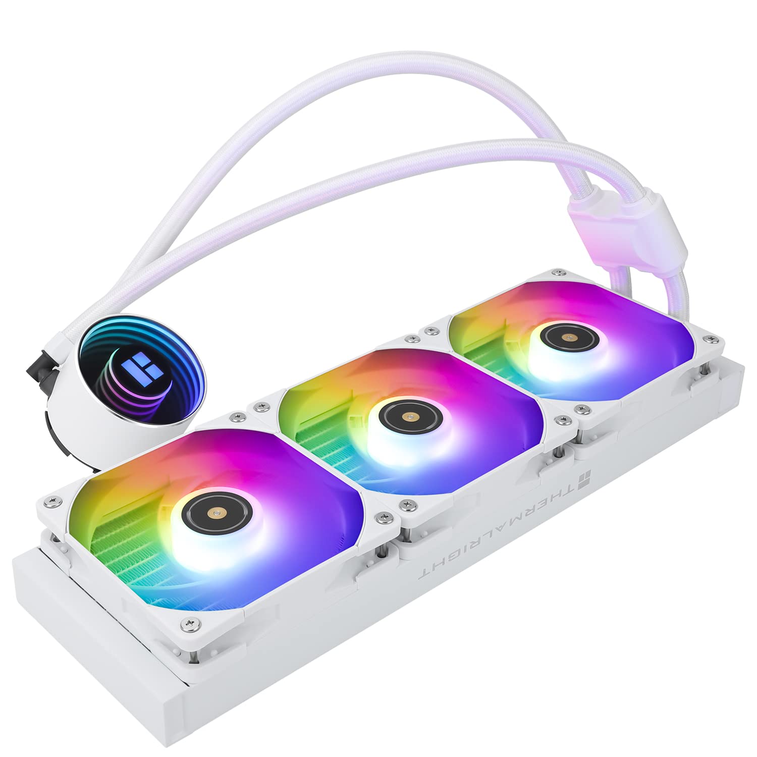 Thermalright Frozen Notte 360 White ARGB Water Cooling CPU Cooler, 360 White CPU Cooler Specifications, 3×120mm PWM Fans, S-FDB V2 Bearings, Suitable for AMD/AM4/AM5, Intel 1700/1150/1151/1200/2011