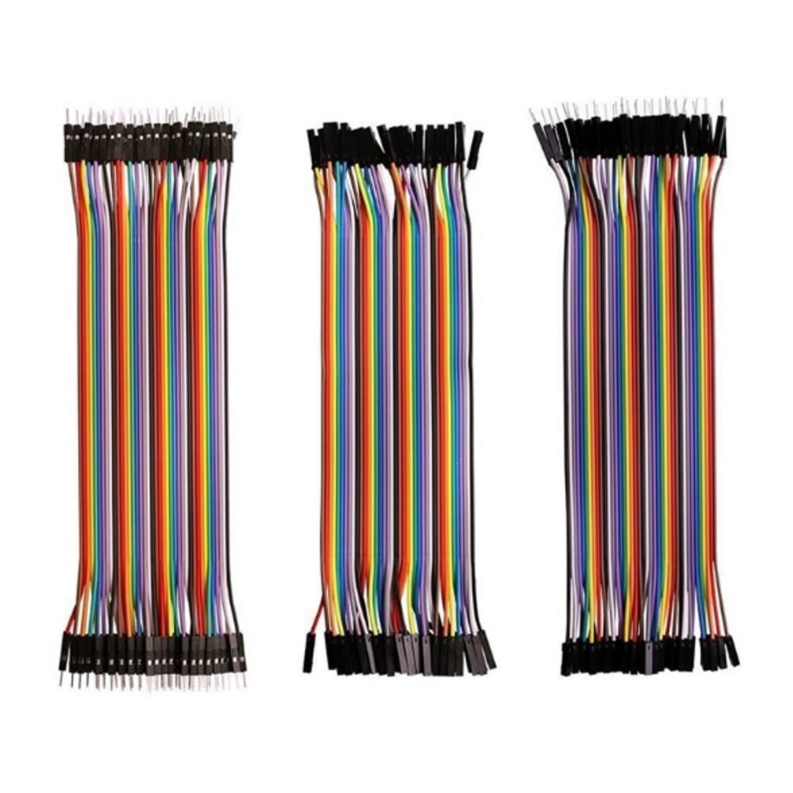 DIYables 120pcs Multicolored Jumper Wires for Prototyping Electronic Projects Arduino, ESP32, ESP8266, Raspberry Pi