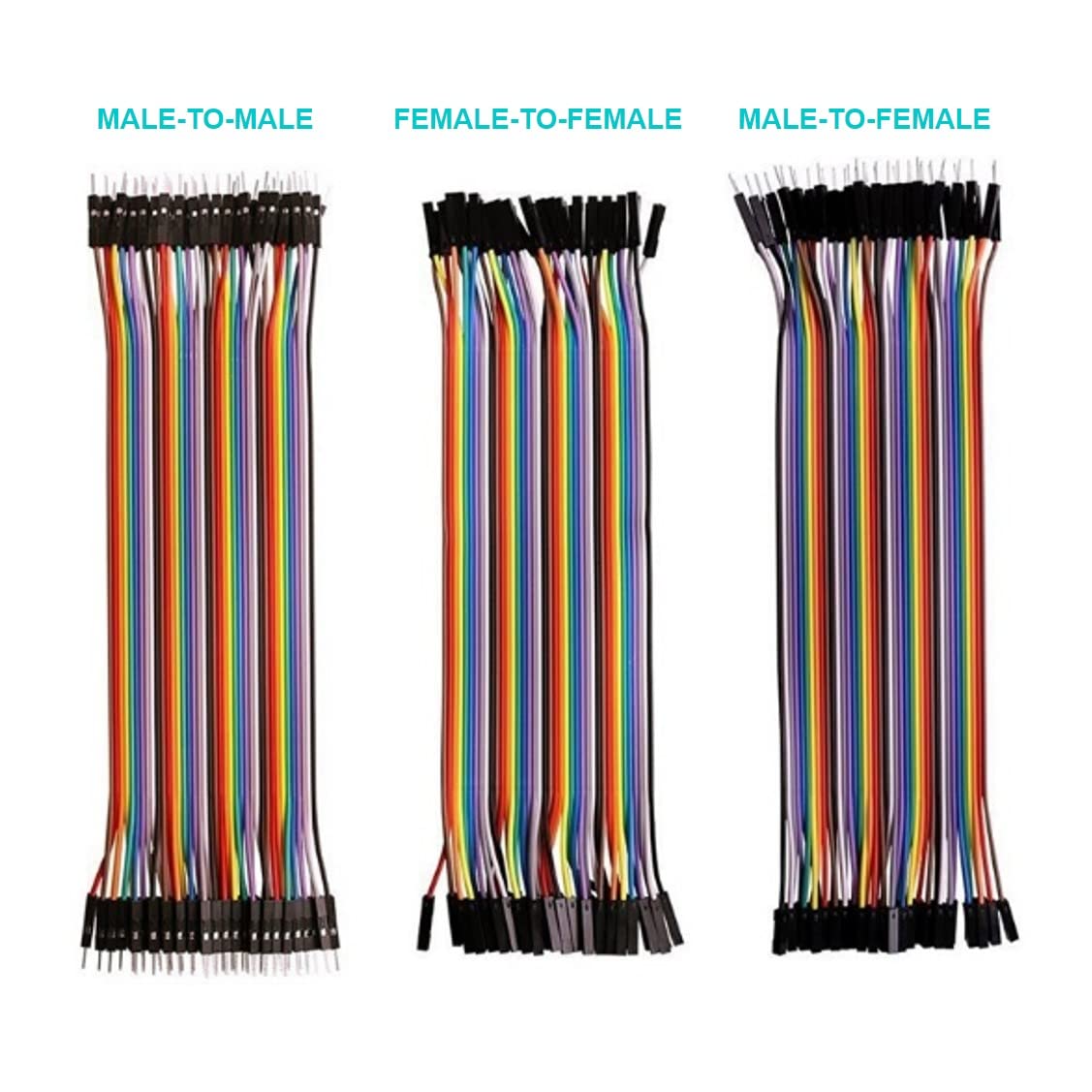 DIYables 120pcs Multicolored Jumper Wires for Prototyping Electronic Projects Arduino, ESP32, ESP8266, Raspberry Pi