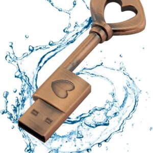 128GB USB 2.0 Flash Drive Metal Heart Key Ring Shape Waterproof Keychain USB Pen Drive Memory Stick Thumb Drives Pendrive