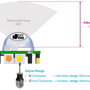 DIYables 2pcs HC-SR501 Infrared PIR Motion Sensor for Arduino, ESP32, ESP8266, Raspberry Pi