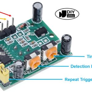 DIYables 2pcs HC-SR501 Infrared PIR Motion Sensor for Arduino, ESP32, ESP8266, Raspberry Pi