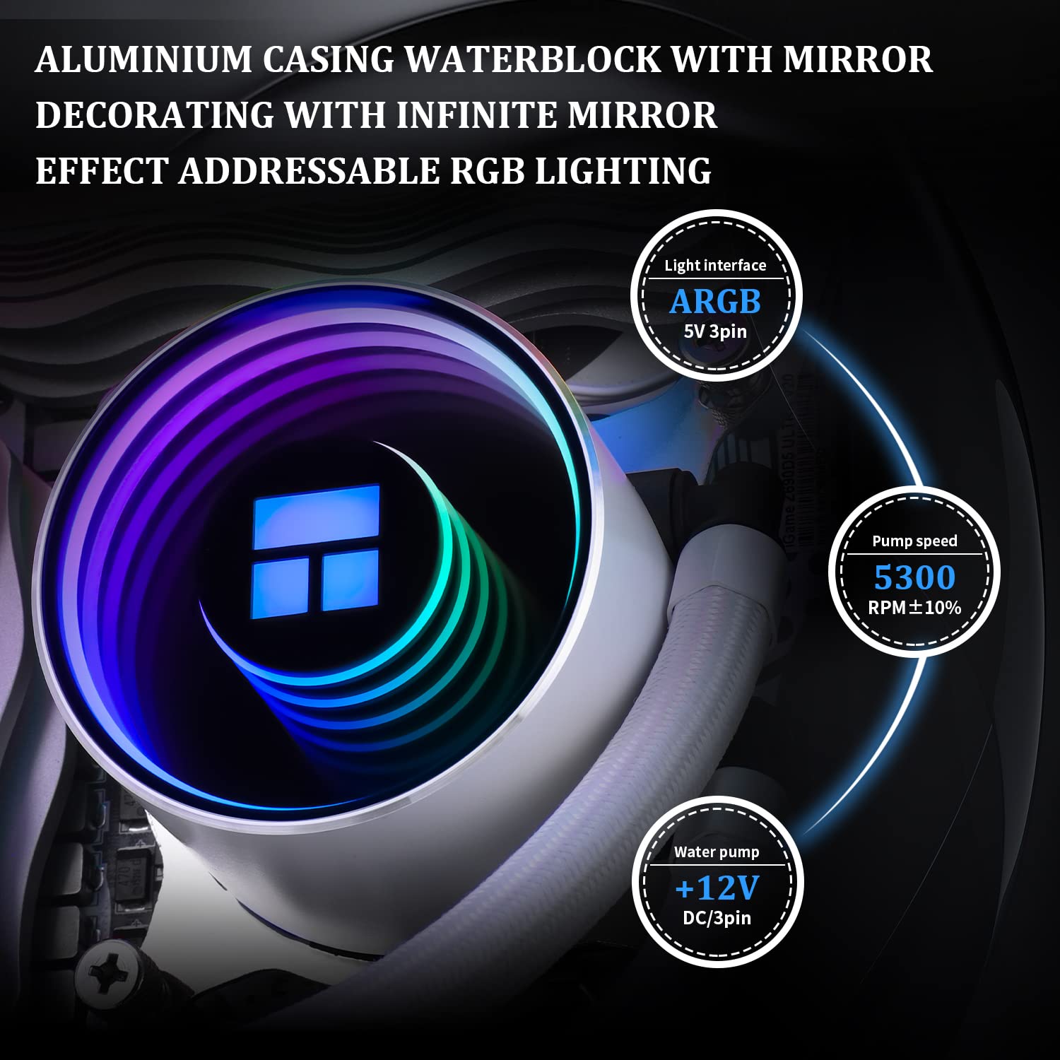 Thermalright Frozen Notte 360 White ARGB Water Cooling CPU Cooler, 360 White CPU Cooler Specifications, 3×120mm PWM Fans, S-FDB V2 Bearings, Suitable for AMD/AM4/AM5, Intel 1700/1150/1151/1200/2011