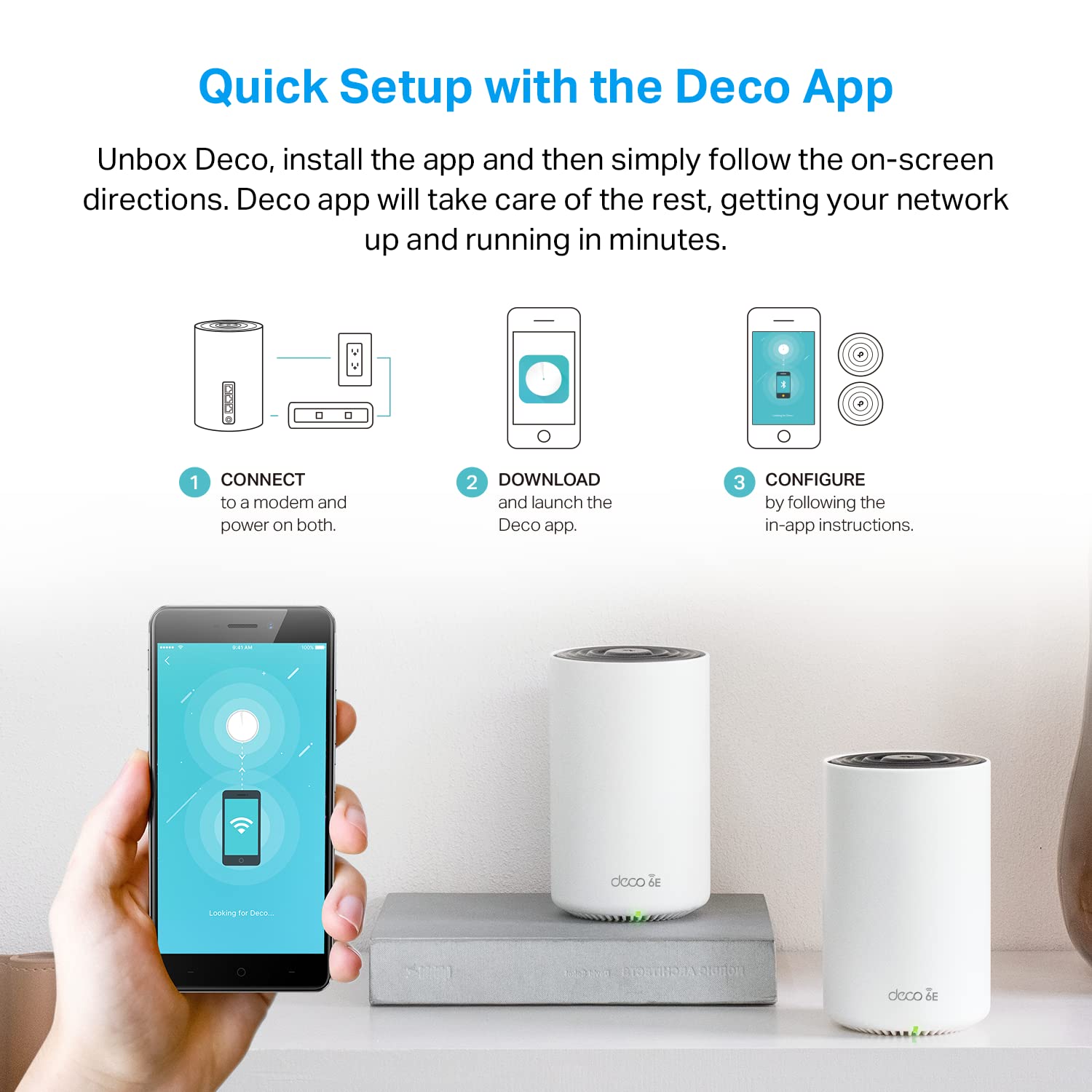 TP-Link Deco AXE5400 Tri-Band WiFi 6E Mesh System(Deco XE75 Pro) - 2.5G WAN/LAN Port, Covers up to 5500 Sq.Ft, Replaces WiFi Router and Extender, AI-Driven Mesh, New 6GHz Band, 2-Pack (Renewed)