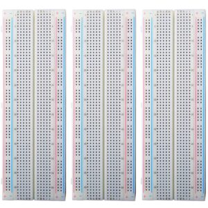 diyables 3pcs solderless breadboard 830 point prototype for arduino, esp32, esp8266, raspberry pi