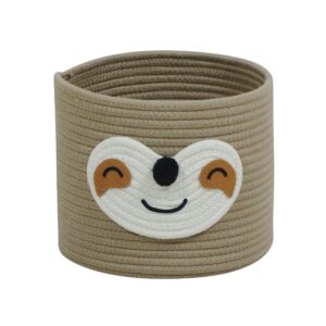 t&t homewares small sloth baskets for baby diaper organizer, nursery storage, nursery room decor, kids room organizer, pet toy storage