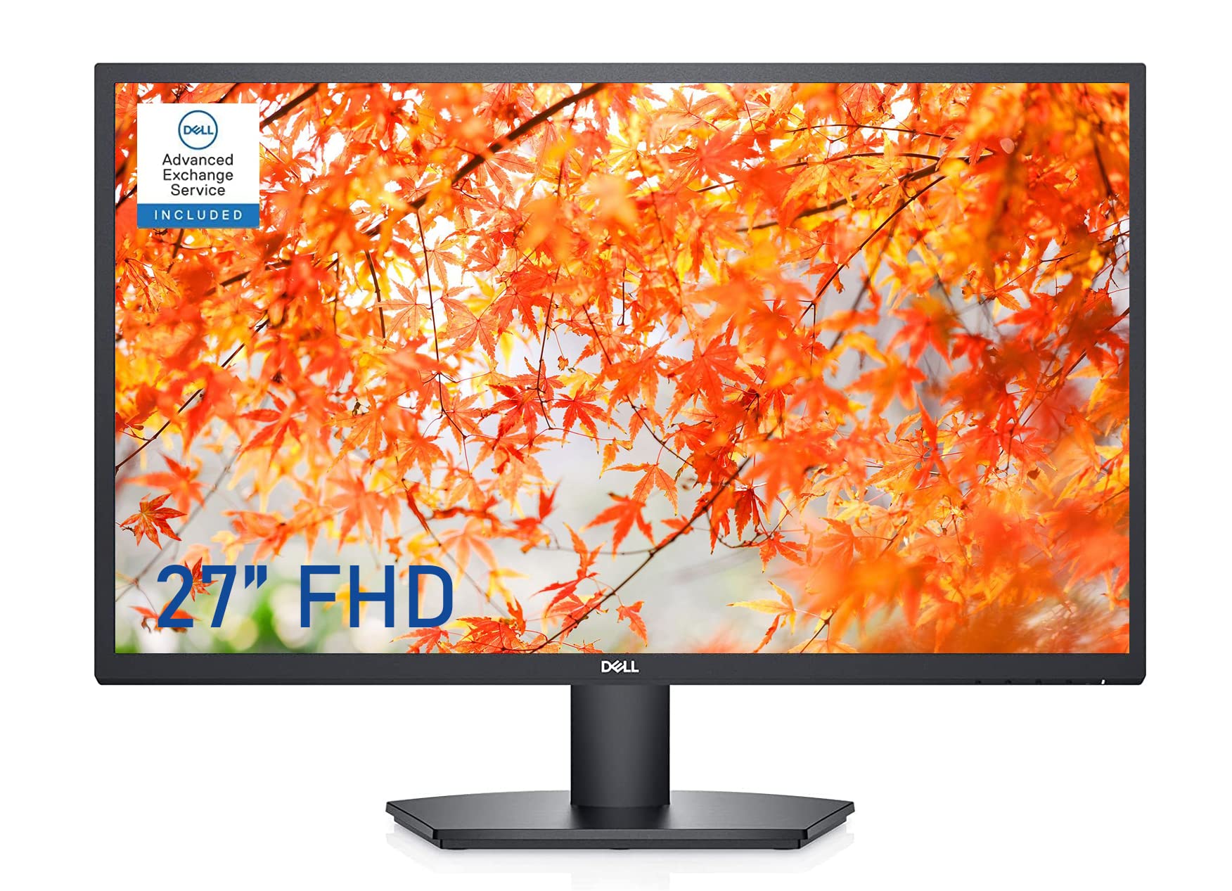 Dell 27" Monitor FHD (1920 x 1080), Business Home Office Monitor, 16:9 Ratio with Comfortview (TUV-Certified), 75Hz Refresh Rate, 16.7 Million Colors, Anti-Glare Screen with 3H Hardness, Black