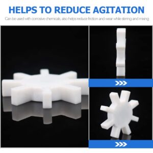 ULTECHNOVO Cross Type Stir Bar 2pcs Stirring Bar Stir Plate Bar Mixer Stir Gear Shape Stir Bar Laboratory Bar Stir Bar Gear Shape Gear Mixer Stir PTFE White Magnet Magnetic Retriever