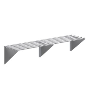 amgood 72" long x 18" deep stainless steel tubular wall shelf | nsf certified | appliance & equipment metal shelving | kitchen, restaurant, garage, laundry, utility room