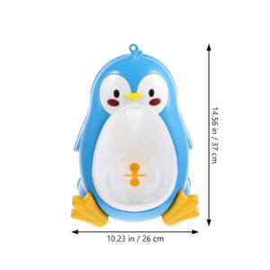 Potty Training Urinal Penguin Kids Potty Pee Urine Children Standing Urinal Potty Trainer Wall Hanging Boy Bathroom Toilet Portable Urinal for Home Nursery Kindergarten Blue