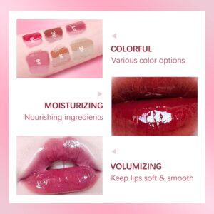 ibcccndc Lip Plumper Plumping Lip Gloss Hydrating Nourishing Lip Oil Red Liquid Lipstick Lip Care Products Mineral Oil Clear Lipgloss (4)