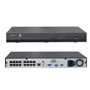 gwsecu 4k 16 channel h.265 poe nvr, 3mp/4mp/5mp/6mp/8mp network video audio recorder, supports up to 16x 8mp/4k ip cameras, 2 sata ports up to 20tb, remote access, (no hdd included), nvr16p