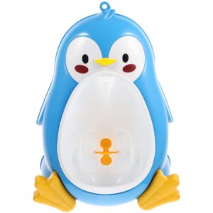 potty training urinal penguin kids potty pee urine children standing urinal potty trainer wall hanging boy bathroom toilet portable urinal for home nursery kindergarten blue