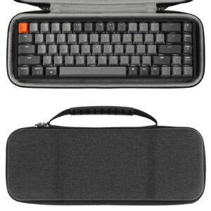 geekria 65% compact keyboard case, hard shell travel carrying bag for 68 keys compact keyboard, compatible with keychron k6/ k6 pro/keychron q2 pro/ q2 max, hyperx alloy origins 65 keyboard