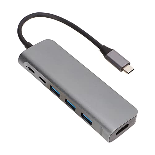 KIMISS USB C Hub 8 in 1 USB C3.0 Docking Station PD Fast Charge Type C to 4K HD Multimedia Interface Adapter Storage Card Memory Card Reader