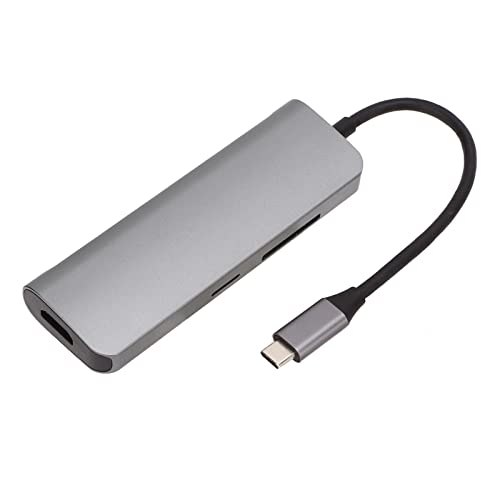 KIMISS USB C Hub 8 in 1 USB C3.0 Docking Station PD Fast Charge Type C to 4K HD Multimedia Interface Adapter Storage Card Memory Card Reader