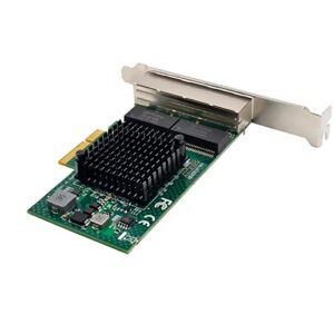 Quad-Port PCIe Gigabit Ethernet Server Adapter with NetXtreme® BCM5719 Chipset PCI Express 1000M Network LAN Card for Windows Server Linux Ubuntu VMware (BCM5719-4P)