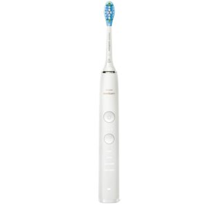 Philips Sonicare DiamondClean 9000 Connected Rechargeable Electric Power Toothbrush, 2-Pack, White + White - Bluetooth, 3 Intensities, 2 Weeks Operating time, Charging Travel Case