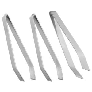 3 pcs fish bone tweezer food tweezers for hair removing stainless steel tweezer fish bone clip for restaurant slant tweezer for bone removing