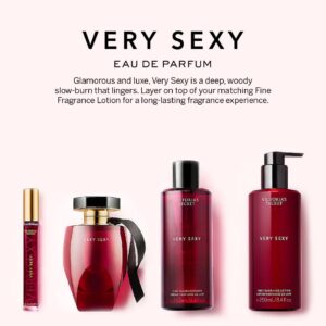 Victoria's Secret Very Sexy 3 Piece Luxe Fragrance Gift Set: 1.7 oz. Eau de Parfum, Travel Lotion, & Candle