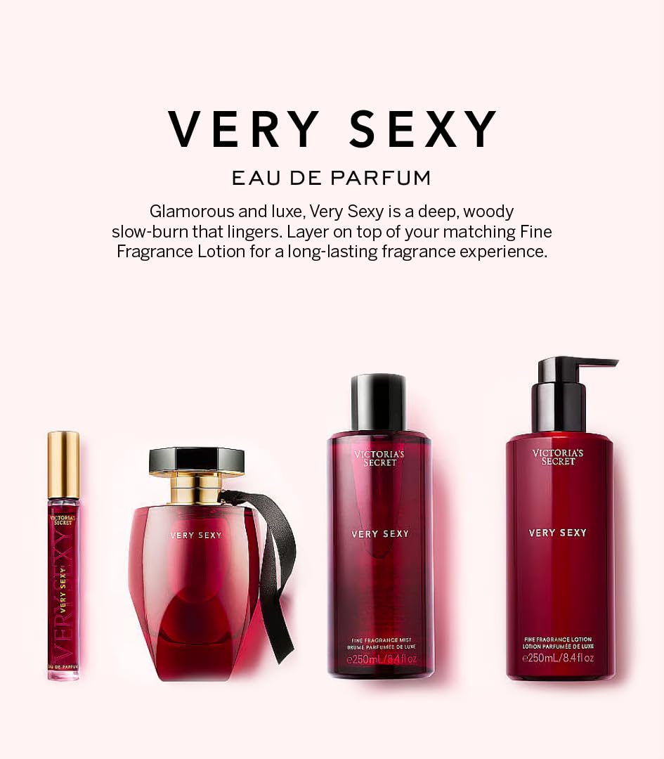 Victoria's Secret Very Sexy 3 Piece Luxe Fragrance Gift Set: 1.7 oz. Eau de Parfum, Travel Lotion, & Candle