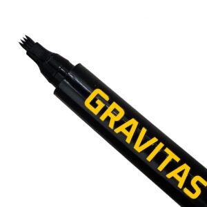 gravitas 4-tip beard filler pen for men (dark brown)