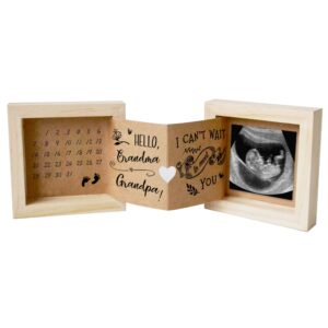 yudarte first time grandparents keepsake gifts - pregnancy announcement for grandma and grandpa - grandparents baby announcement sonogram ultrasound picture box