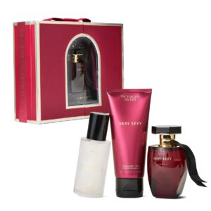 Victoria's Secret Very Sexy 3 Piece Luxe Fragrance Gift Set: 1.7 oz. Eau de Parfum, Travel Lotion, & Candle