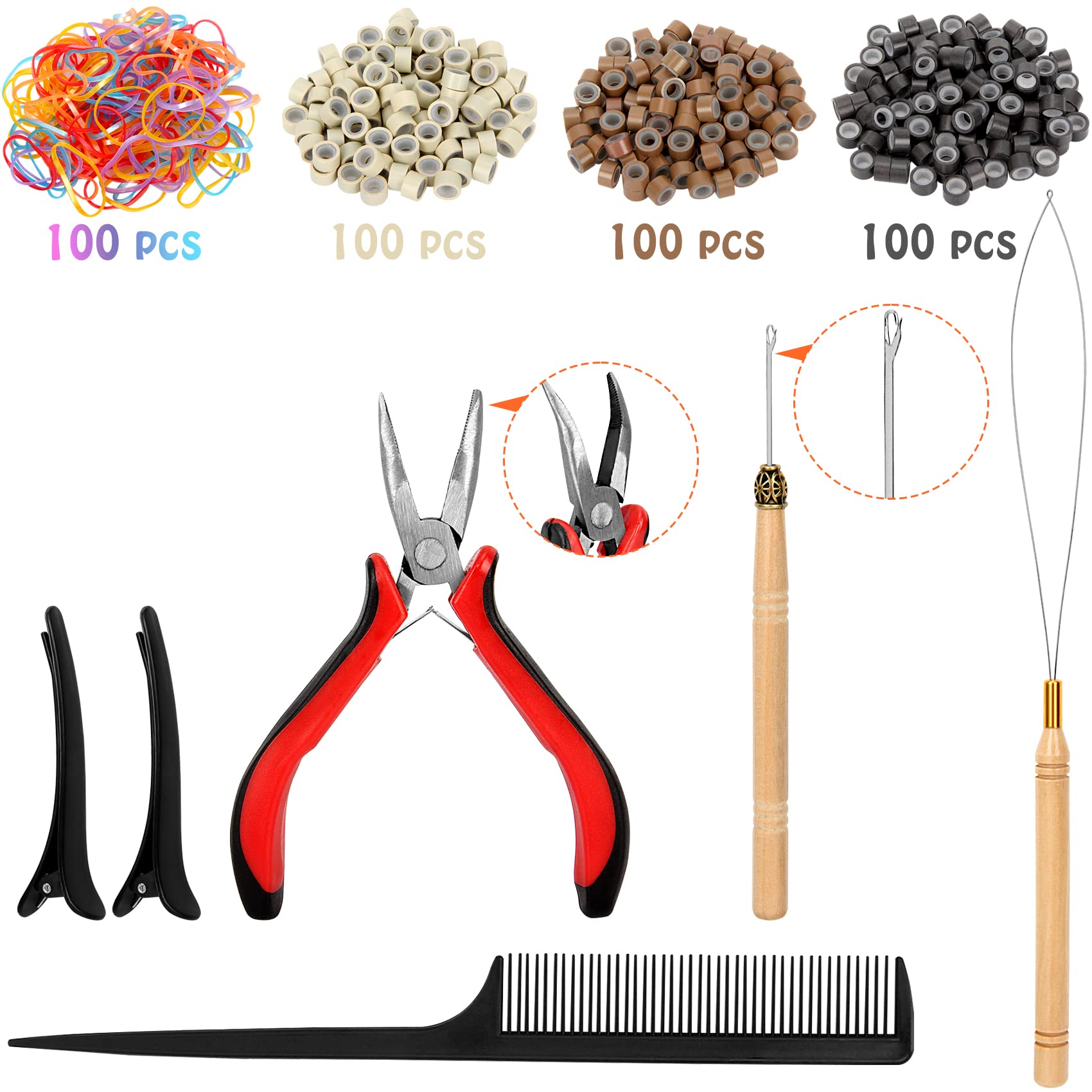 Hair Tinsel Kit (48 Inch,14 Colors, 3500 strands), Tinsel Hair Extensions with Tools, Heat Resistant Fairy Hair Tinsel Kit for Women Hair Accessories